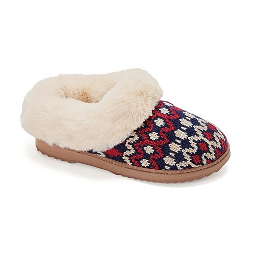 Click here for Dearfoams Womens Hannah Festive Knit Clog House Sh... prices