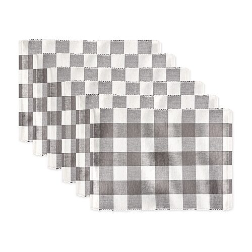 Click here for Design Imports Buffalo Check Ribbed Placemat  Set... prices