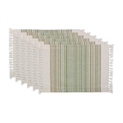 Click here for Design Imports Striped Fringed 6-pc. Placemat  One... prices