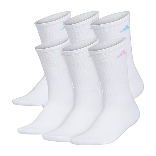 Click here for adidas Cushioned Womens 6 Pair Crew Socks  5-10  W... prices