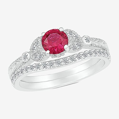 Click here for Modern Bride Gemstone Womens Lab Created Red Ruby... prices