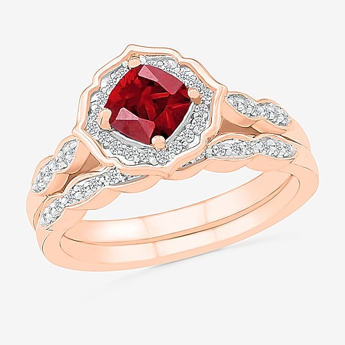 Click here for Modern Bride Gemstone Womens Lab Created Red Ruby... prices