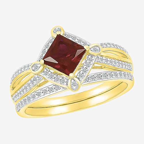 Click here for Modern Bride Gemstone Womens Genuine Red Garnet 14... prices