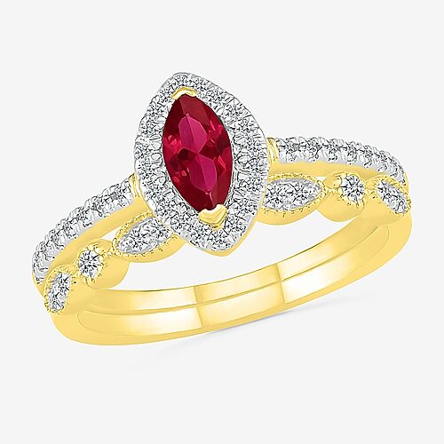 Click here for Modern Bride Gemstone Womens Lab Created Red Ruby... prices