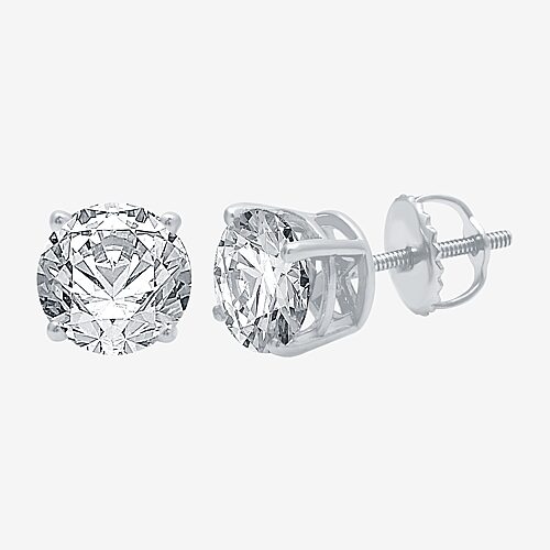 Click here for 2 CT. T.W. Natural White Diamond 14K Gold 6.3mm St... prices