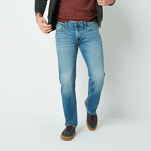Click here for mutual weave Mens Stretch Bootcut Jean  32 30  Blu... prices