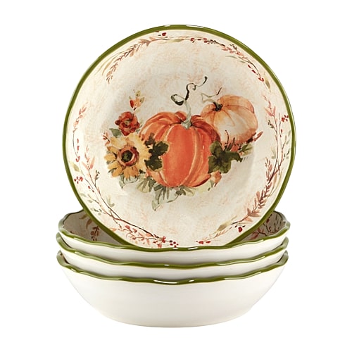 Click here for Harvest Morning Soup Bowls Set  4 Pieces - Orange prices