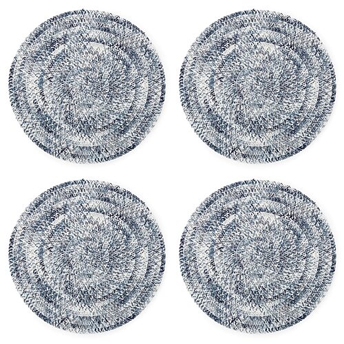 Click here for Homewear Tostel 4-pc. Round Placemat  One Size  Bl... prices