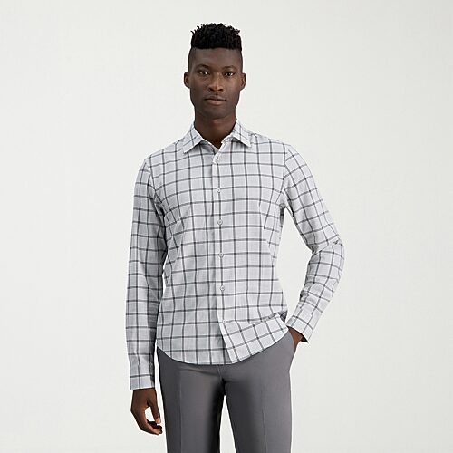 Click here for Haggar Performance Mens Long Sleeve Slim Fit Butto... prices