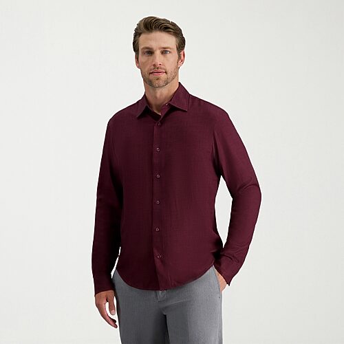 Click here for Haggar Performance Mens Long Sleeve Regular Fit Bu... prices
