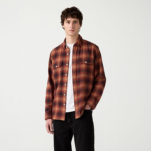 Click here for Levis Mens Long Sleeve Relaxed Fit Flannel Shirt... prices