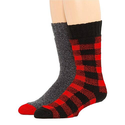Click here for St. Johns Bay Thermal Mens 2 Pair Boot Socks  10-1... prices