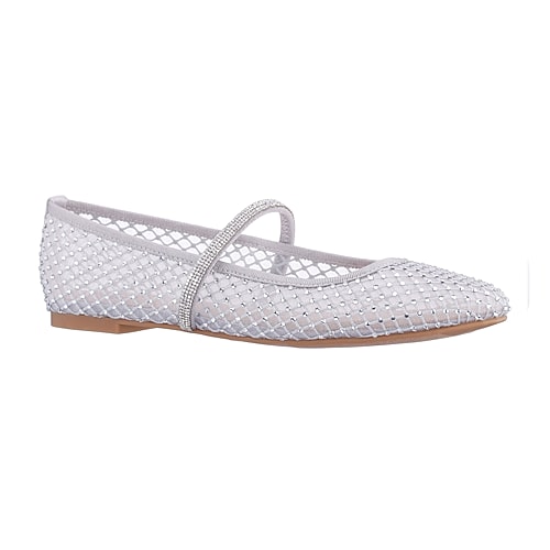 I. Miller Polley Womens Round Closed Toe Ballet Flats  7 Medium  Silver