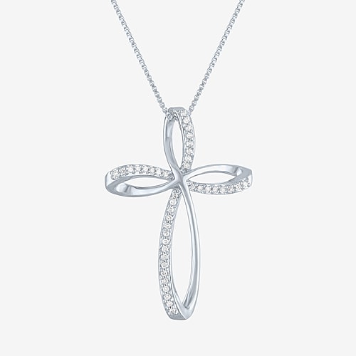 Click here for Cross (G-H  Si2-I1) Womens 1/10 CT. T.W. Lab Grown... prices
