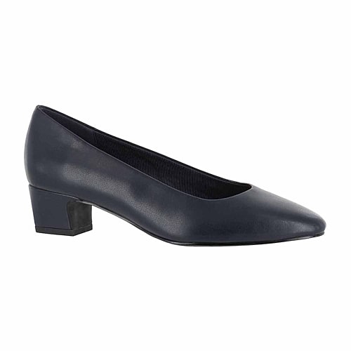 Easy Street Prim Kitten Heel Pumps - Navy