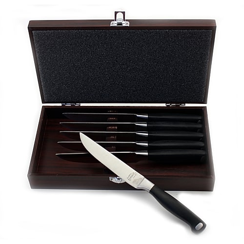 Click here for BergHOFF Bistro 7-pc. Steak Knife Set with Wooden... prices
