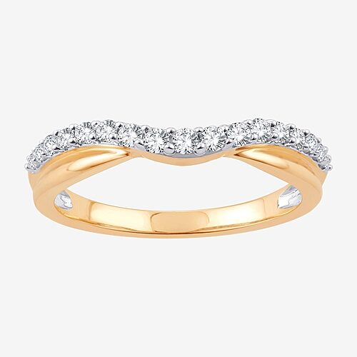 Click here for 1/4 CT.T.W. Natural Diamond 10K or 14K Gold Curved... prices
