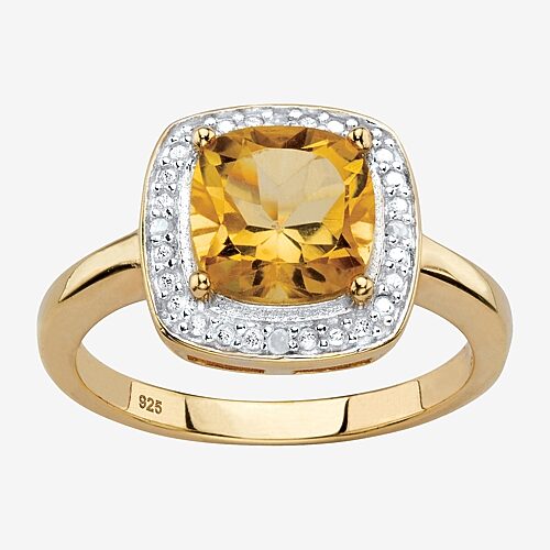 Click here for Womens Diamond Accent Genuine Yellow Citrine 14K G... prices