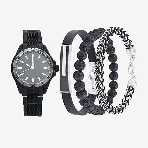 Click here for Mens Black 4-pc. Watch Boxed Set Mac7095jc  One Si... prices