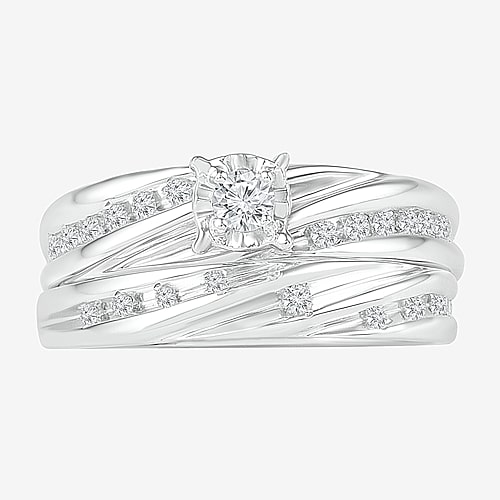 Click here for Womens 1/4 CT. T.W. Natural White Diamond Sterling... prices