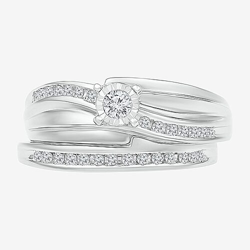 Click here for Womens 1/5 CT. Natural White Diamond Sterling Silv... prices