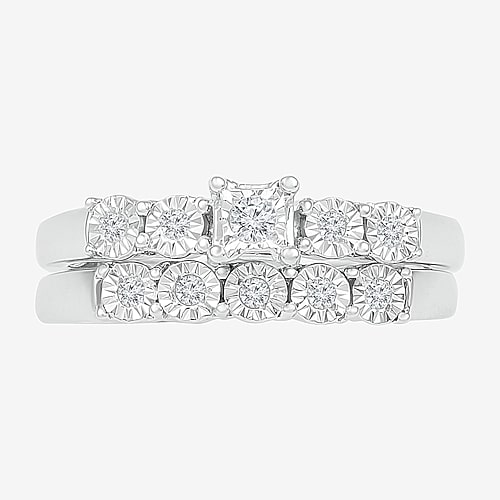 Click here for Womens Diamond-Accent Sterling Silver Bridal Set... prices