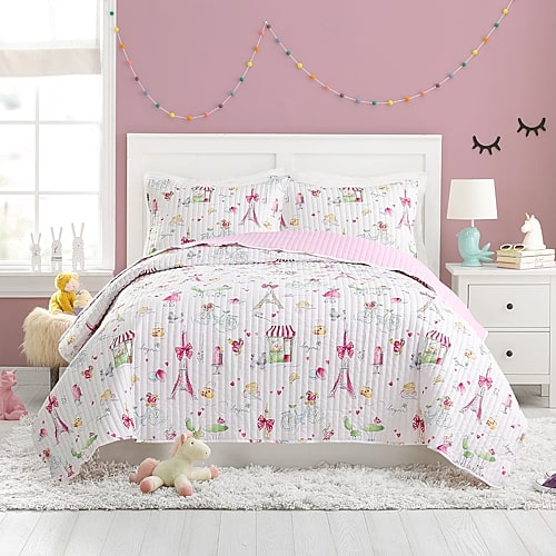 Click here for Urban Playground Pretty In Paris Reversible Quilt... prices