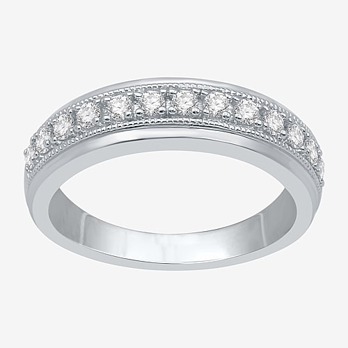 Click here for 1/3 CT.T.W. Natural Diamond Wedding Band  9  Sterl... prices