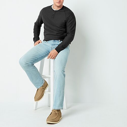 Click here for mutual weave Mens Stretch Bootcut Jean  36 30  Blu... prices