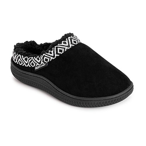 Click here for Muk Luks Womens Faux Sueded Clog - Black prices