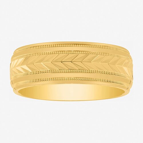 Click here for Mens 8MM 14K Gold Over Silver Wedding Band  11 1/2 prices