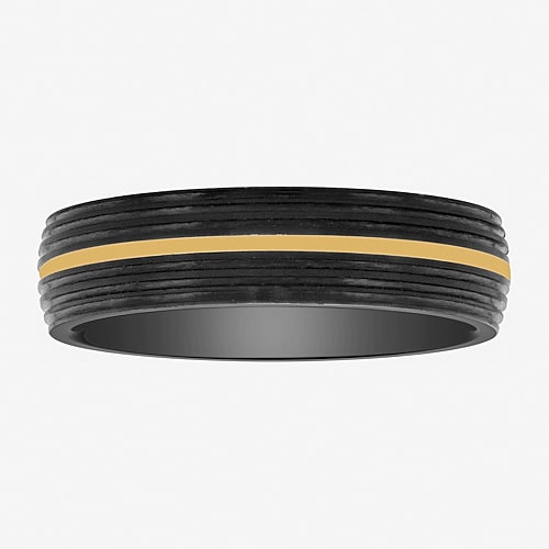 Click here for Mens 6MM 14K Gold Tungsten Wedding Band  8 1/2 prices