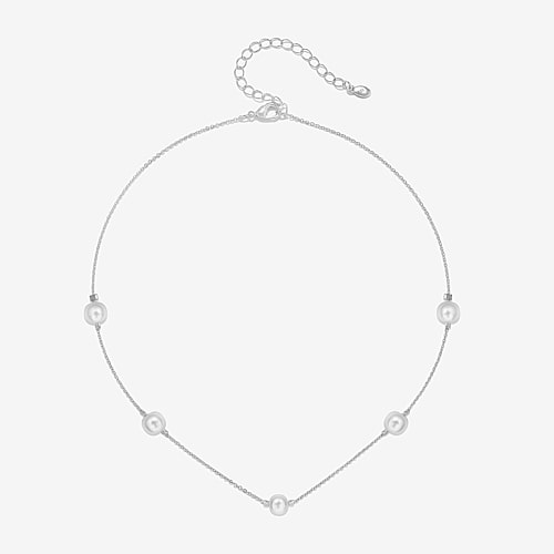 Click here for Bijoux Bar Silver Tone Womens Stainless Steel 16 I... prices