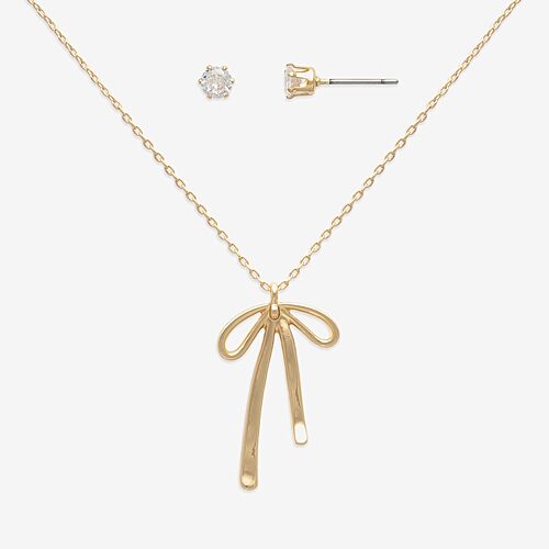 Click here for Mixit Womens Cubic Zirconia Bow Hypoallergenic 2-p... prices