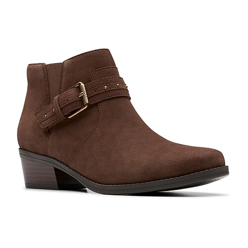 Click here for Clarks Womens Block Heel Booties  12 Medium  Brown prices