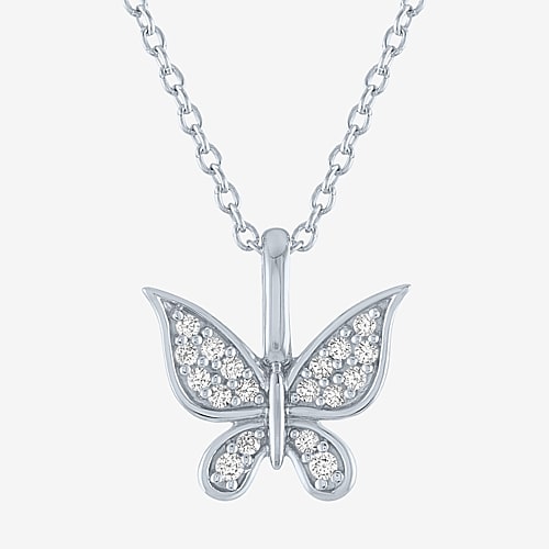 Click here for Butterfly (G-H  Si2-I1) Womens 1/10 CT. T.W. Lab G... prices