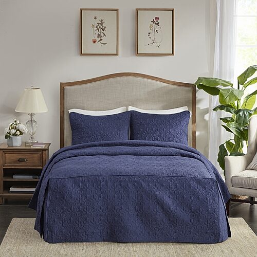 Click here for Madison Park Quebec Open Corner Pleated Quilted Be... prices