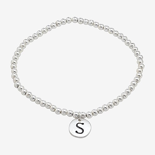 Click here for Sparkle Allure Initial Womens Round Beaded Bracele... prices
