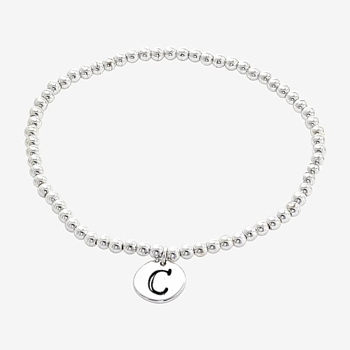 Click here for Sparkle Allure Initial Womens Round Beaded Bracele... prices