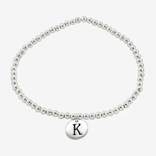 Click here for Sparkle Allure Initial Womens Round Beaded Bracele... prices