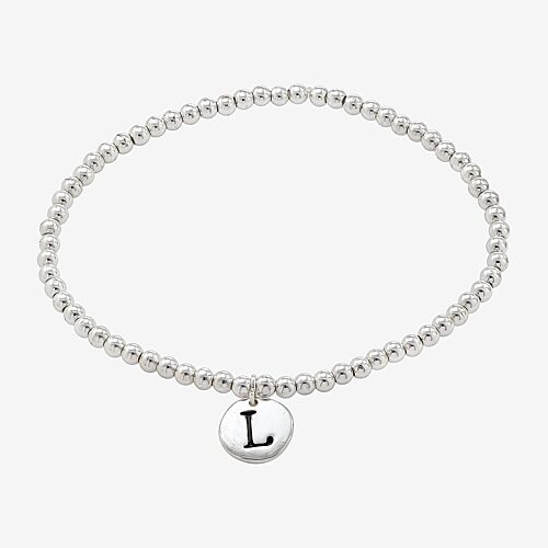 Click here for Sparkle Allure Initial Womens Round Beaded Bracele... prices