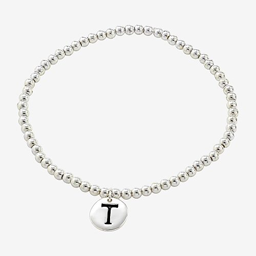 Click here for Sparkle Allure Initial Womens Round Beaded Bracele... prices