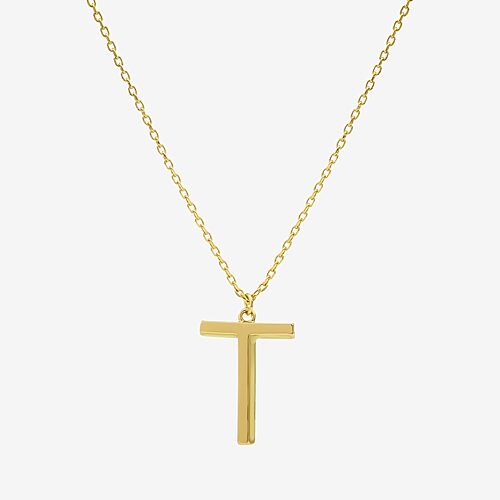 Click here for Sparkle Allure Initial Womens 14K Gold Over Brass... prices