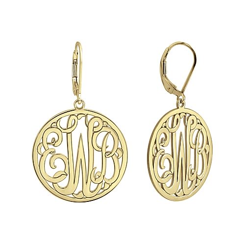 Click here for Personalized 14K Gold Over Sterling Silver Monogra... prices