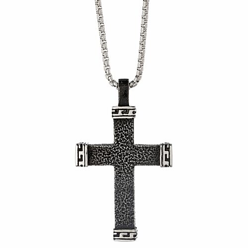 Click here for Mens Stainless Steel Cross 24 Inch Pendant Necklac... prices