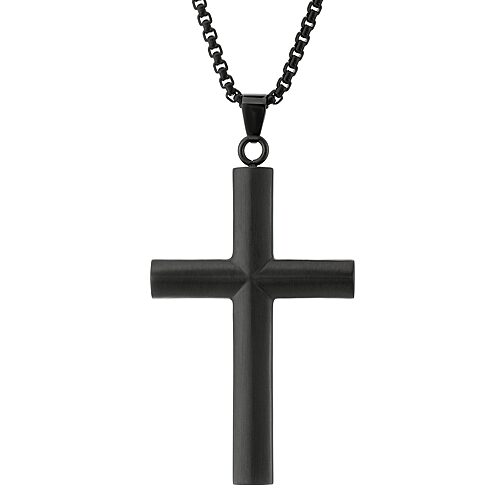 Click here for Mens Stainless Steel Cross 24 Inch Pendant Necklac... prices