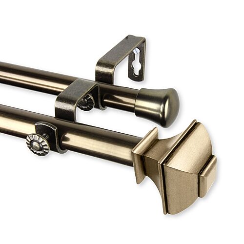 Click here for Rod Desyne Marion Double Curtain Rod  One Size  Br... prices