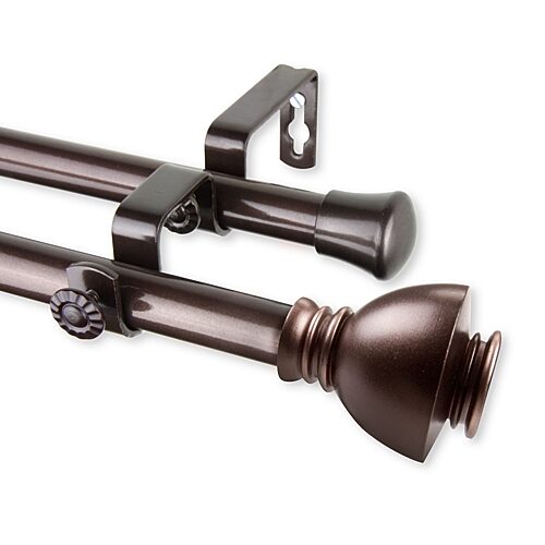 Click here for Rod Desyne Alma Double Curtain Rod  One Size  Brow... prices