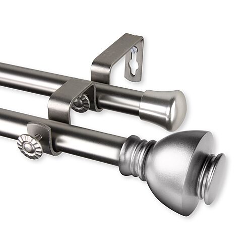 Click here for Rod Desyne Alma Double Curtain Rod  One Size  Silv... prices