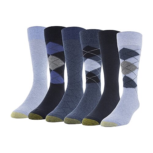Click here for Gold Toe Campbell Mens 6 Pair Crew Socks  10-13  B... prices